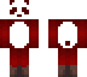 maroon panda | Minecraft Skin