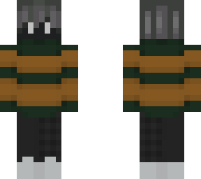 Aesthetic Boy Green striped jumper | Minecraft Skin