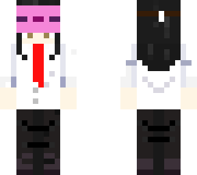 Axolotl mask but in a suit with out the vest | Minecraft Skin