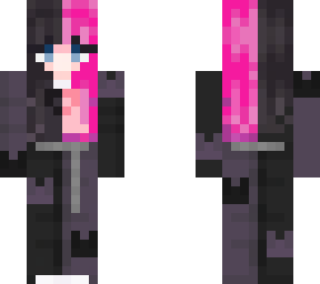 Black and Magenta girl | Minecraft Skin
