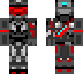 Black and Red Spartan Mk.VI | Minecraft Skin
