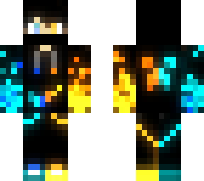 Fire and Ice Boy | Minecraft Skin