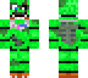 Decayed green neon chica | Minecraft Skin