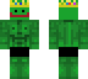green guy with crown | Minecraft Skins