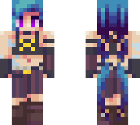 Jinx Arcane model | Minecraft Skin