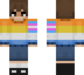 Pride oc Trans Aroace man | Minecraft Skin