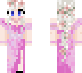 Chica vestido rosa | Minecraft Skin