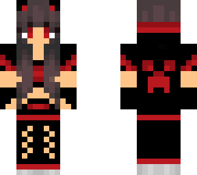 Creeper Gamer Girl V1 (Red) | Minecraft Skin