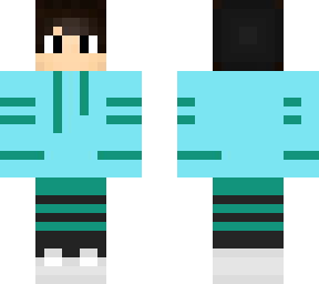 Cyan Hoodie Boy | Minecraft Skin