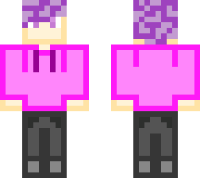 pink and purple gamer eboy colorfull | Minecraft Skin