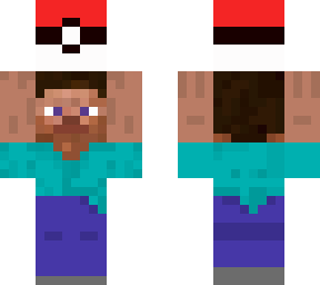 Steve holding Pok ball | Minecraft Skin