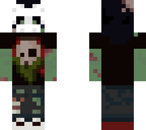 Zombie emo boy with skull mask | Minecraft Skin