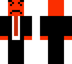 Angry Emoji in Suit | Minecraft Skin