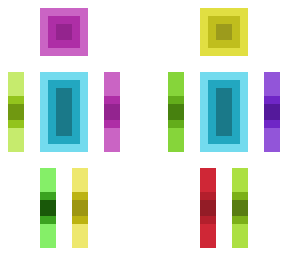 rainbow prism head (fixed) | Minecraft Skin