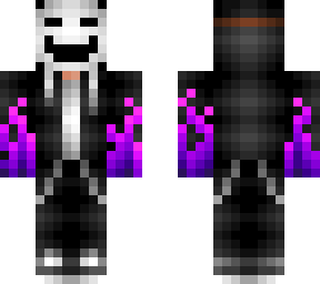 Hacker Skin - Purple Flames | Minecraft Skin