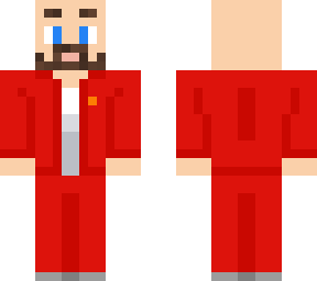 Bald Guy in Red Track Suit | Minecraft Skin