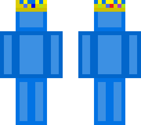 Blue Slime with Techno Crown | Minecraft Skin