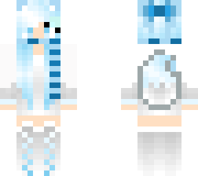 Artic fox cute girl | Minecraft Skin