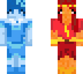 fire and ice | Minecraft Skins