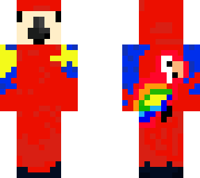 red parrotX2 | Minecraft Skin