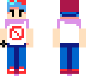 fnf boy friend with microphone | Minecraft Skin
