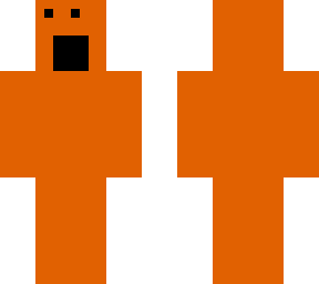 surprised orange man | Minecraft Skin
