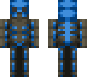 Blue Skeleton | Minecraft Skin