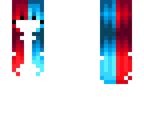 Female HB - 3D Red & Blue Split v2 | Minecraft Skin