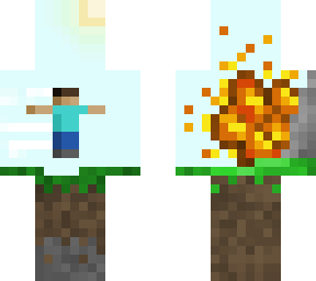 Im flying in the sky! *BOOM* | Minecraft Skin