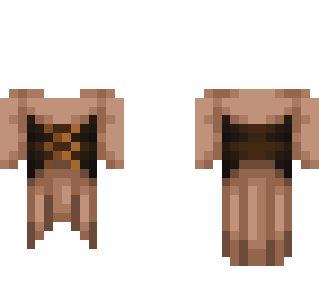 OB - Dress & Corset w/ Light Brown Blouse | Minecraft Skin