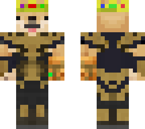 Thanos doggo with crown | Minecraft Skin