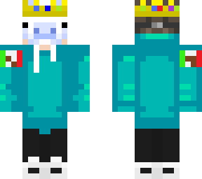 Boy with techno crown | Minecraft Skin