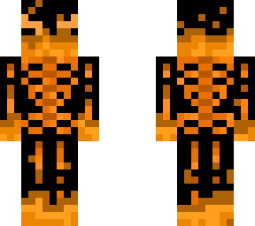 Flame guy Skeleton | Minecraft Skin