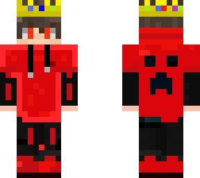 Red boy crown hodie | Minecraft Skin