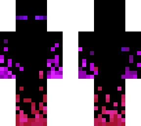 Red and Purple Fire Enderman | Minecraft Skin