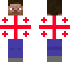 Steve Georgia Flag | Minecraft Skin