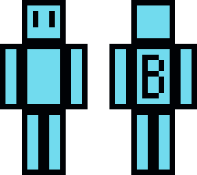 Baby Blue outline character | Minecraft Skin