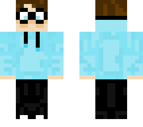 Blue nerd boy | Minecraft Skin