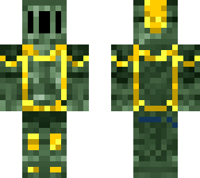 Adamant armor bedrock face | Minecraft Skin