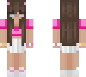 Preppy girl pink aesthetic | Minecraft Skin