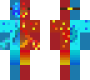 Half Fire Half Ice | Minecraft Skin