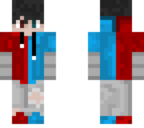 red and blue fire | Minecraft Skins