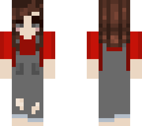 girl with overalls | Minecraft Skin
