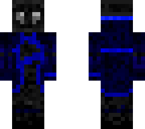 Skin negra con azul facha | Minecraft Skin
