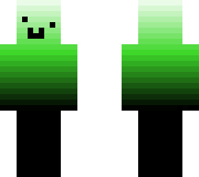 green gradient w cute face | Minecraft Skin