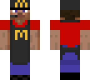 McDonalds Steve (Black Variant) | Minecraft Skin
