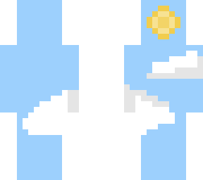 Unshaded sky with sun and clouds | Minecraft Skin