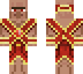 Avatar Fire bender Villager | Minecraft Skin