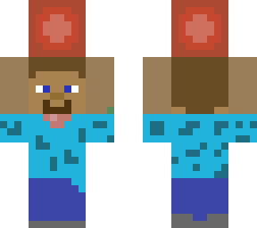 Plastic Steve Holding A Plastic Apple | Minecraft Skin