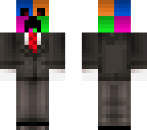 RGB Creeper In A Suit | Minecraft Skin